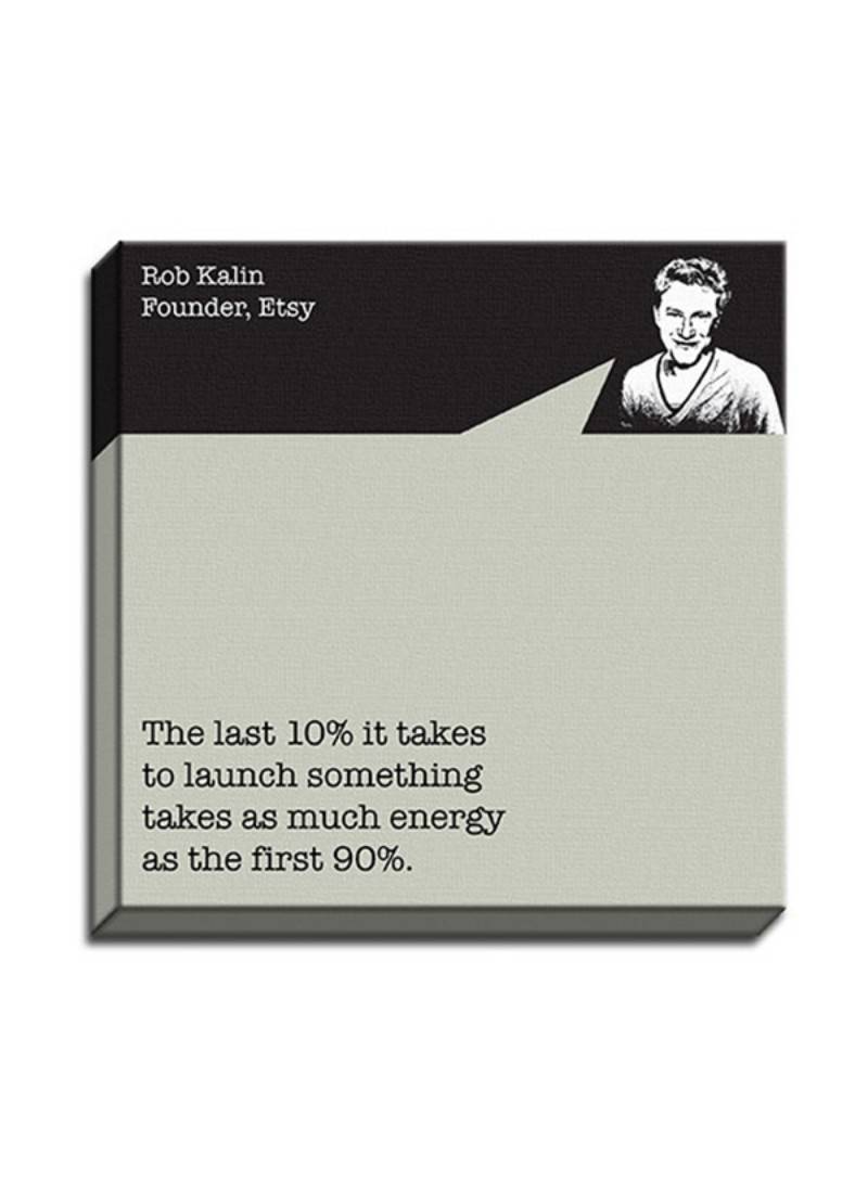 Motivational Rob Kalin Startup Quotes Framed Canvas Poster by Engrave ...