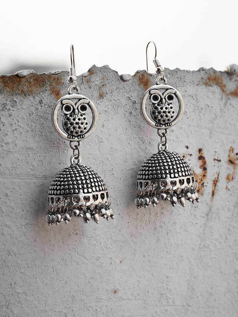 Zerokaata Owl Embellished Tribal Jewellery Earrings With Pretty Little ...