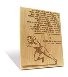 Motivational Marathon The Runner's Mind Engraved in Wooden Plaque by ...