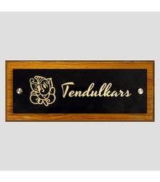Personalised Ganesha Acrylic & Wooden TeakFloat Nameplate by Engrave ...