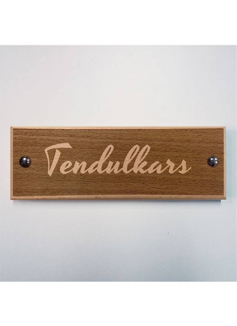 Personalised Reverse Wooden Name Plate by Engrave - Engrave - 2734705