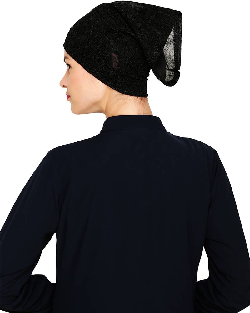 Black plain Jersey hijab cap - Modest Forever - 2737753