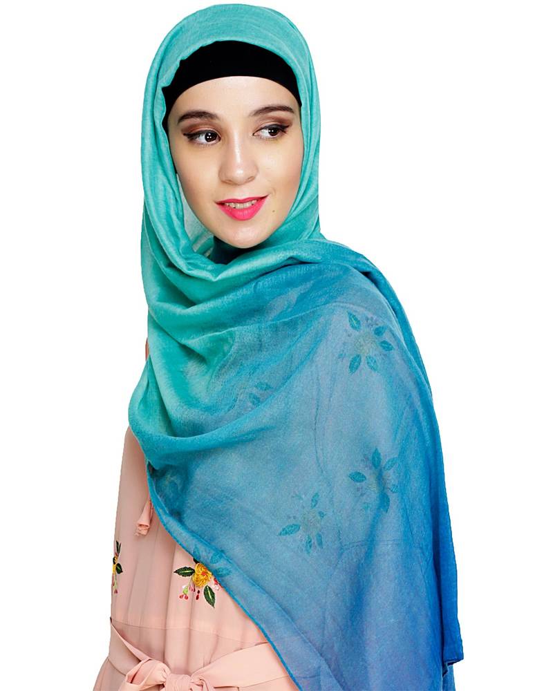 Green plain Viscose Cotton hijab - Modest Forever - 2737941