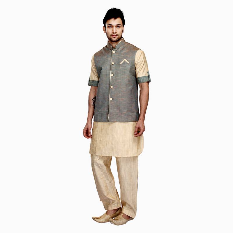 Modi Short Kurta Salwar Set With Jacket - Fashion Curries - 369353