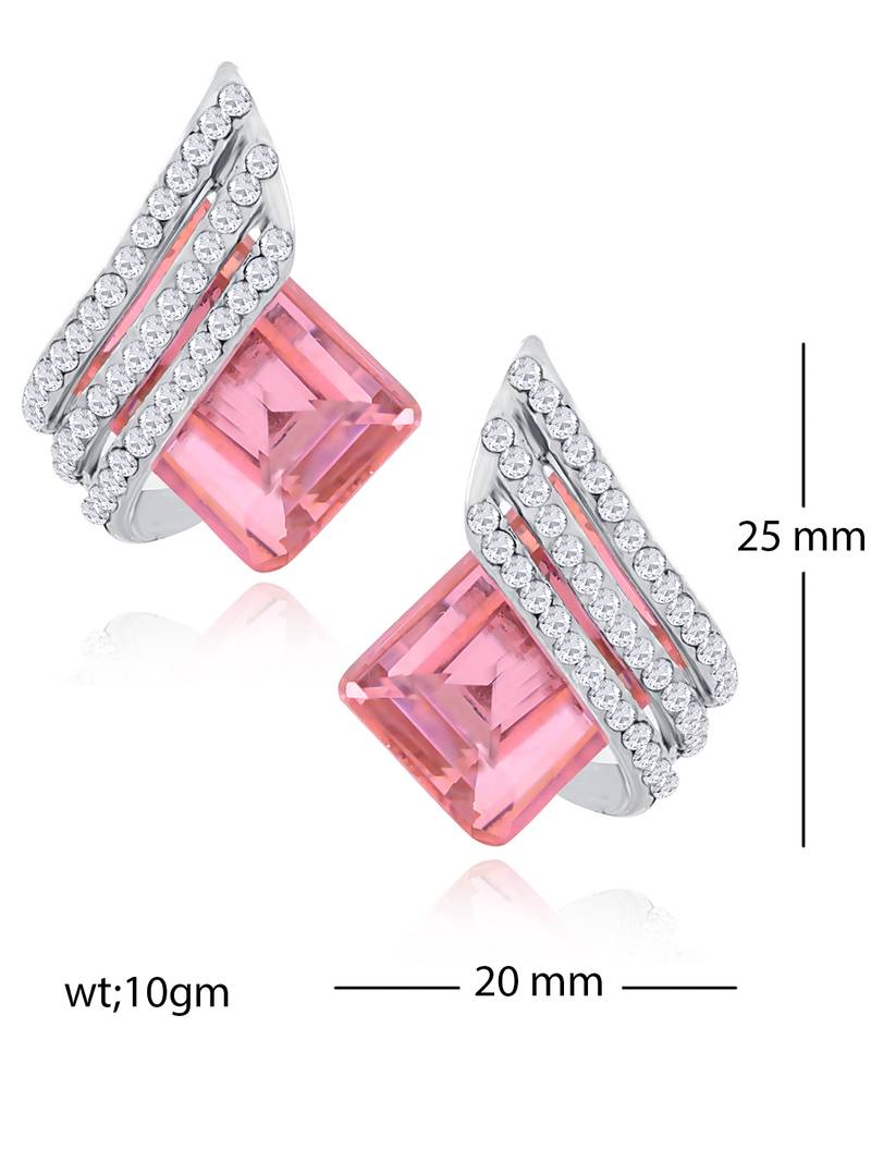 Pink crystal studs - the jewelbox - 2745674