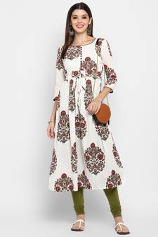 White Kurtis Online - Buy Plain White Kurti Designs for Women