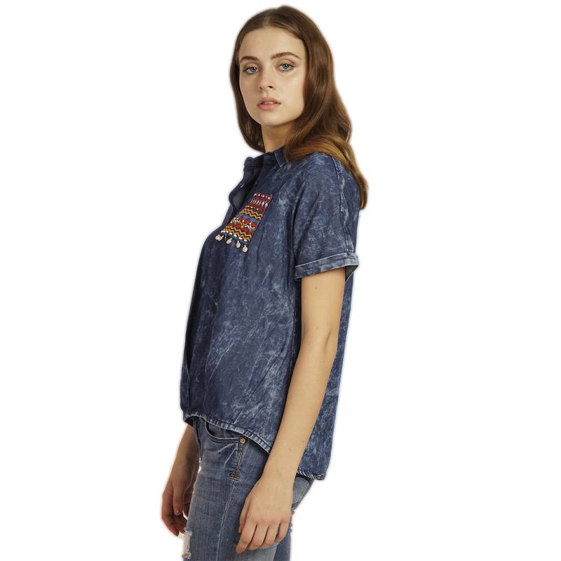 Blue plain cotton long-tops - BKind - 2762239