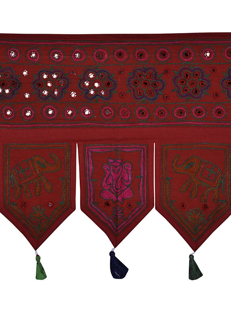 Traditional Embroidered Design Cotton Toran Door Hangings 56 X 18 ...