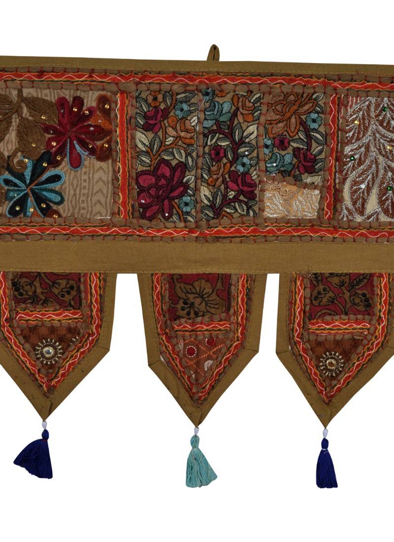 Lal Haveli Traditional Design Embroidered Work Indian Door Valance 39 X ...