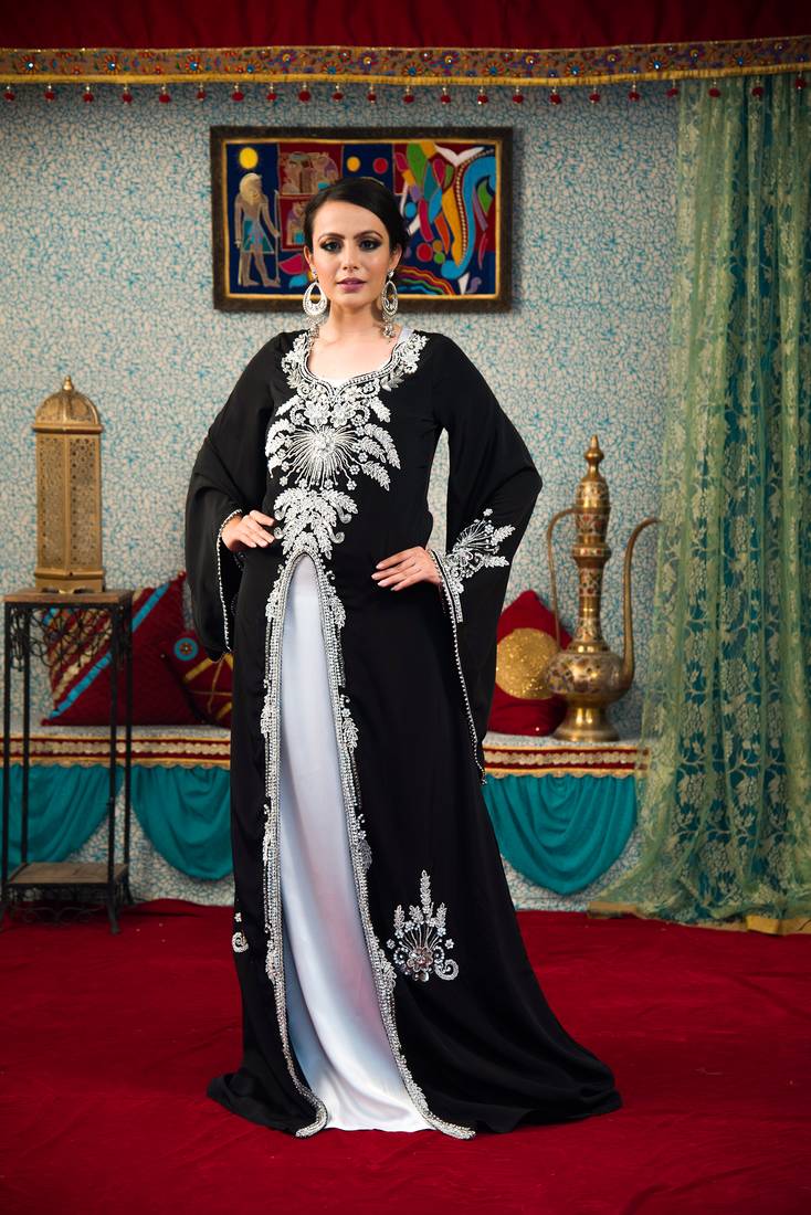 Black Color Glamorous Muslim Wear Muslim Wedding Dress Kaftan - Kolkozy ...