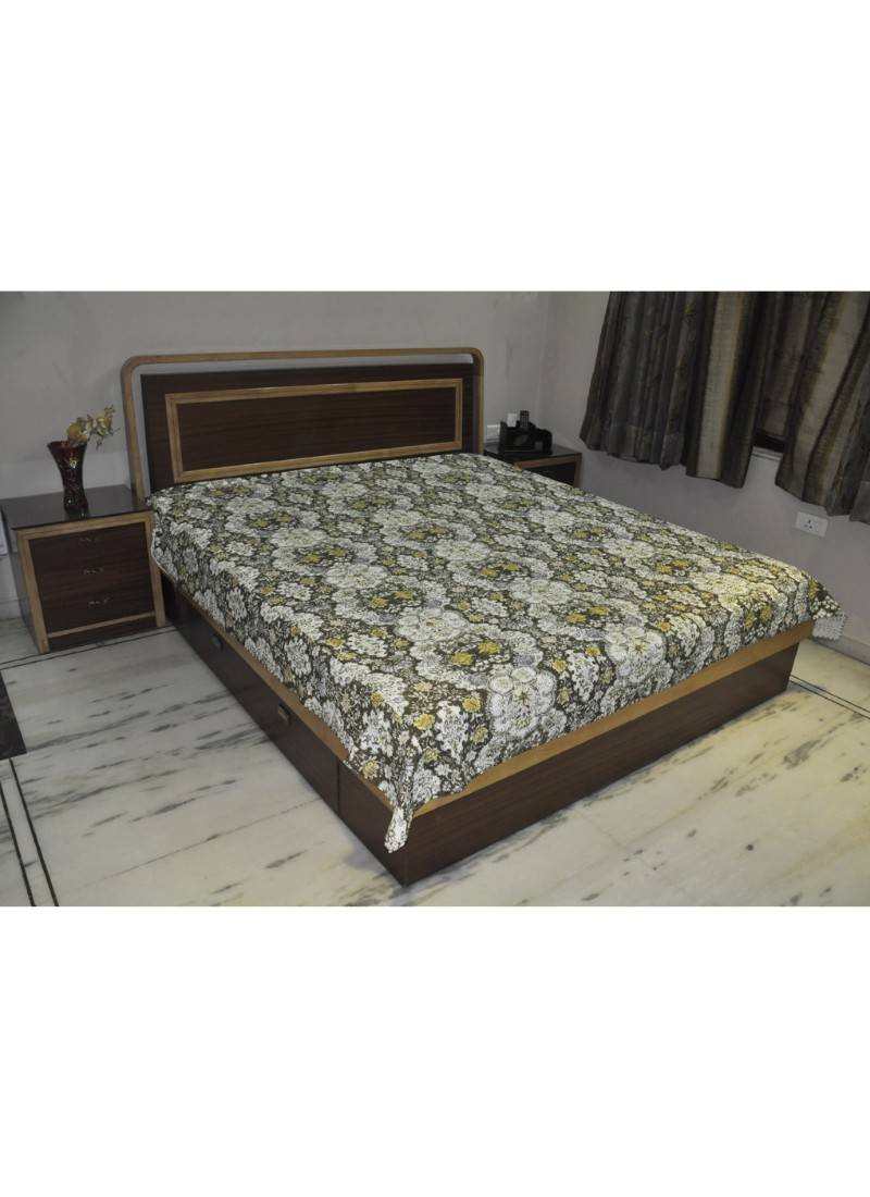 Lal Haveli Hnadmade Kantha Embroidery Design Cotton Bedsheet 94 X 113 ...