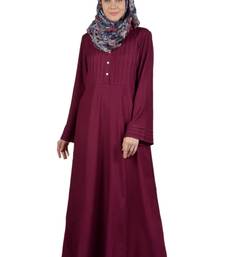 Nasfir Pleated Yoke Half Open Burgundy - Nasfir Islamic Clothing - 2774112