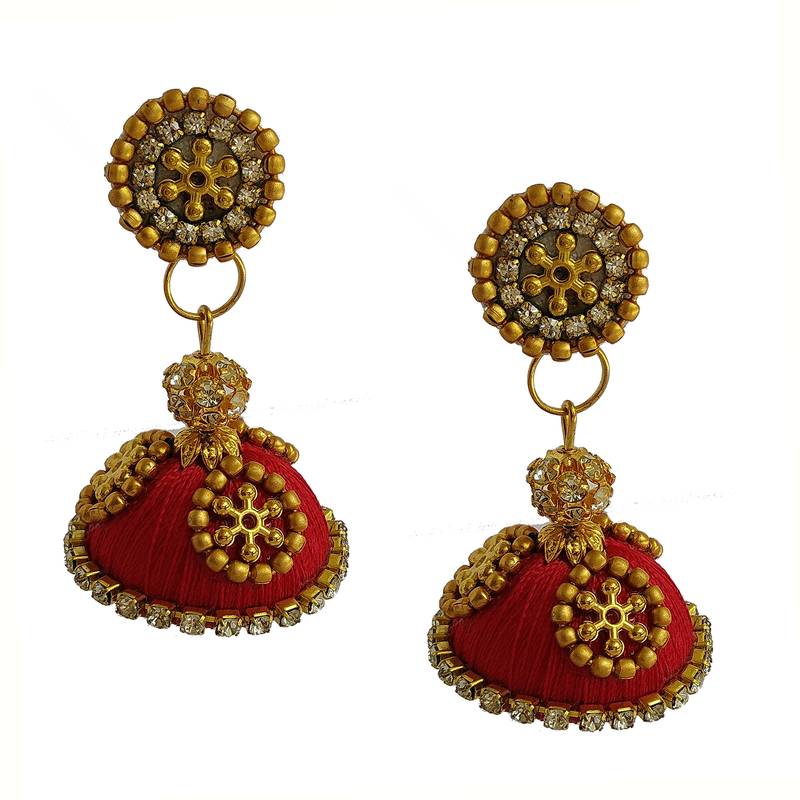 Red jhumkas - Akshara - 2775515