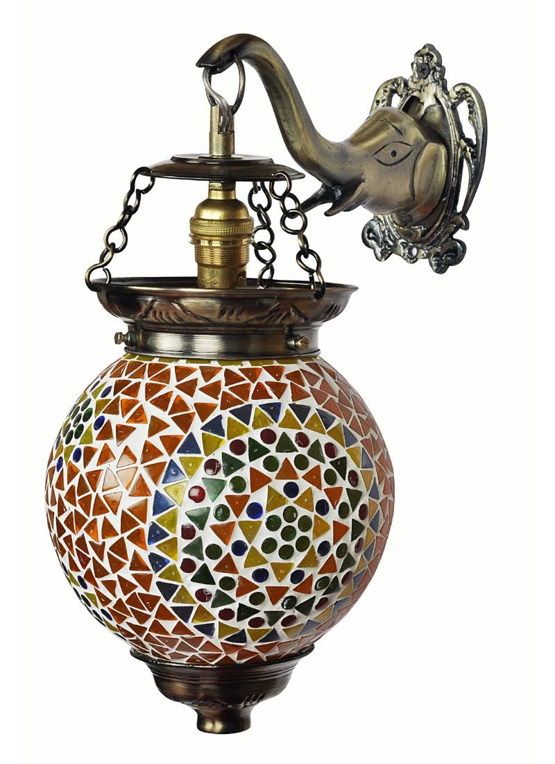 Lalhaveli Decorative Mosaic Glass Morrocan Wall lamp 13 X 9 Inches ...