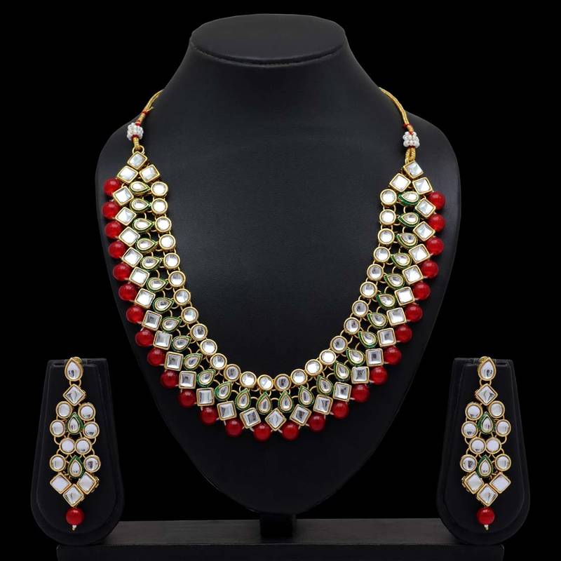 Maroon necklaces - Jaipur Mart - 2786129