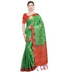 Green Woven Art Silk Saree With Blouse - Rajnandini - 2789588