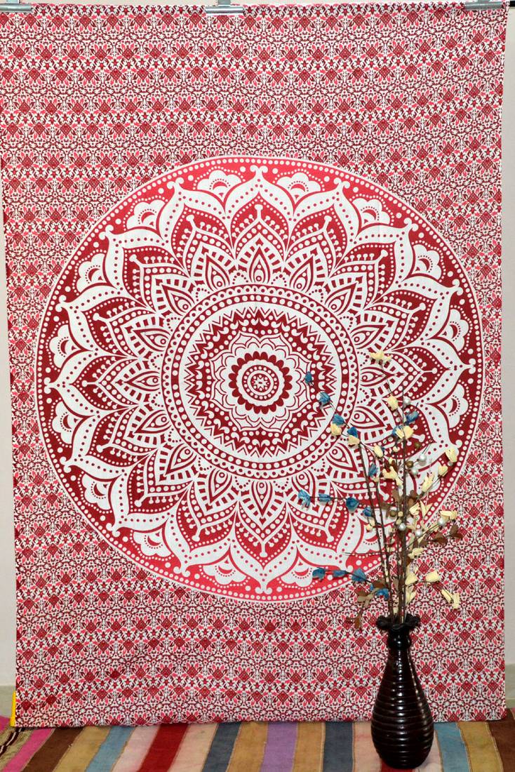 Indian Wall Mandala Twin Tapestry Throw Tapestries Hippie Wall Hanging ...