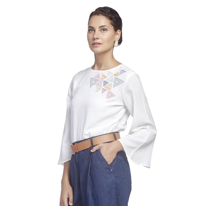 White printed viscose long top - BKind - 2791399