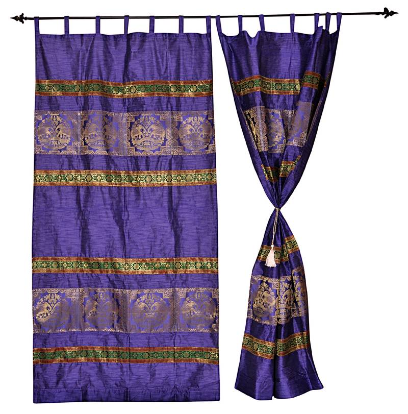 Lal Haveli Rajasthani Handmade silk Design Home Decor Curtains 42 X 85 ...