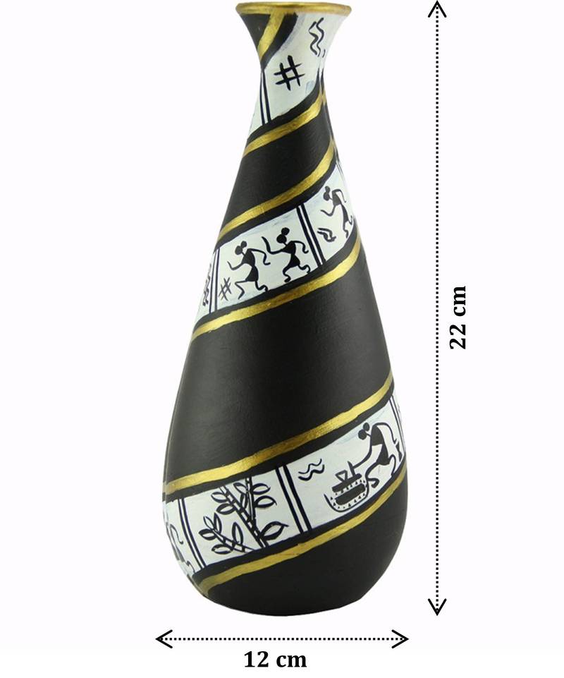 Handmade Warali Design Terracotta Pot Set Idols And Figurines/Home ...