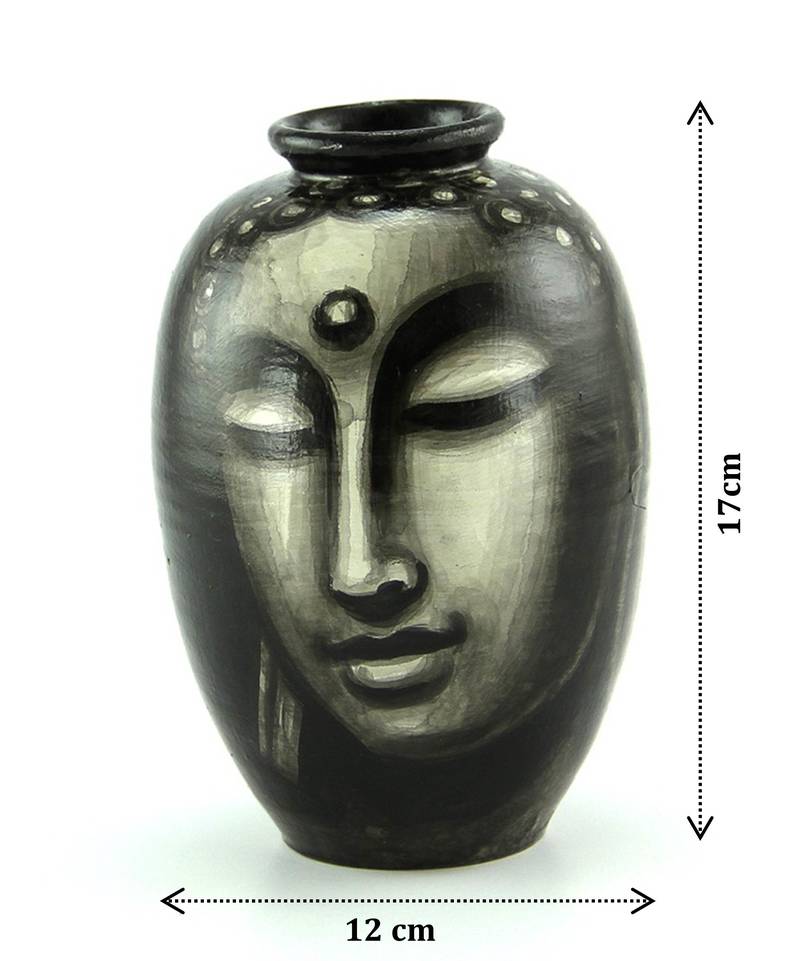 Handmade Pots With Handpainted Lord Budha Face Two Home Decor/ Flower ...