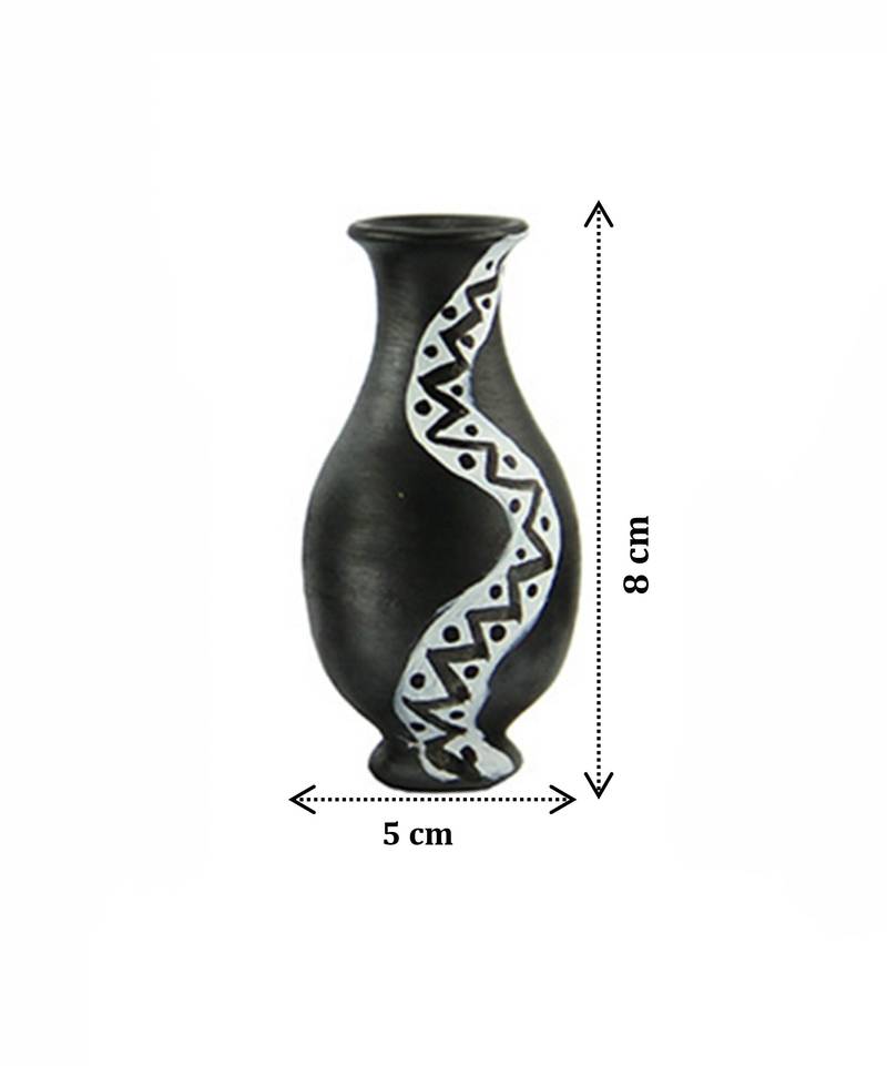 Handmade 3D Work Mini Three Show Piece Terracotta Pot Set Idols And ...