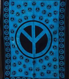 Peace Sign Blue Color Tapestry Poster - INDIAN CONSIGNERS - 2815319
