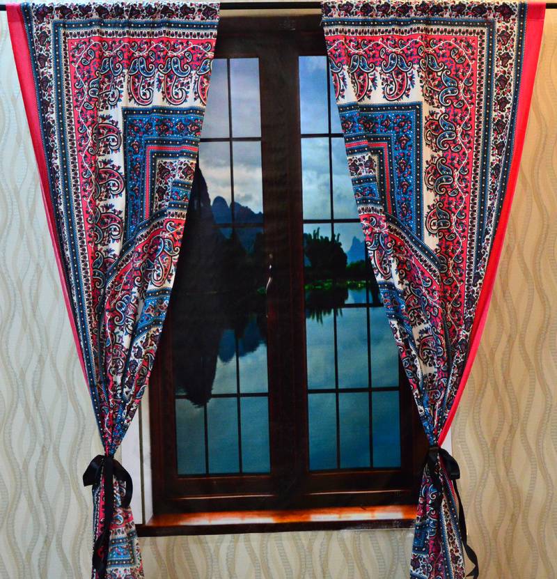 Indian urban paisley mandala curtains tapestry drapes window treatment ...