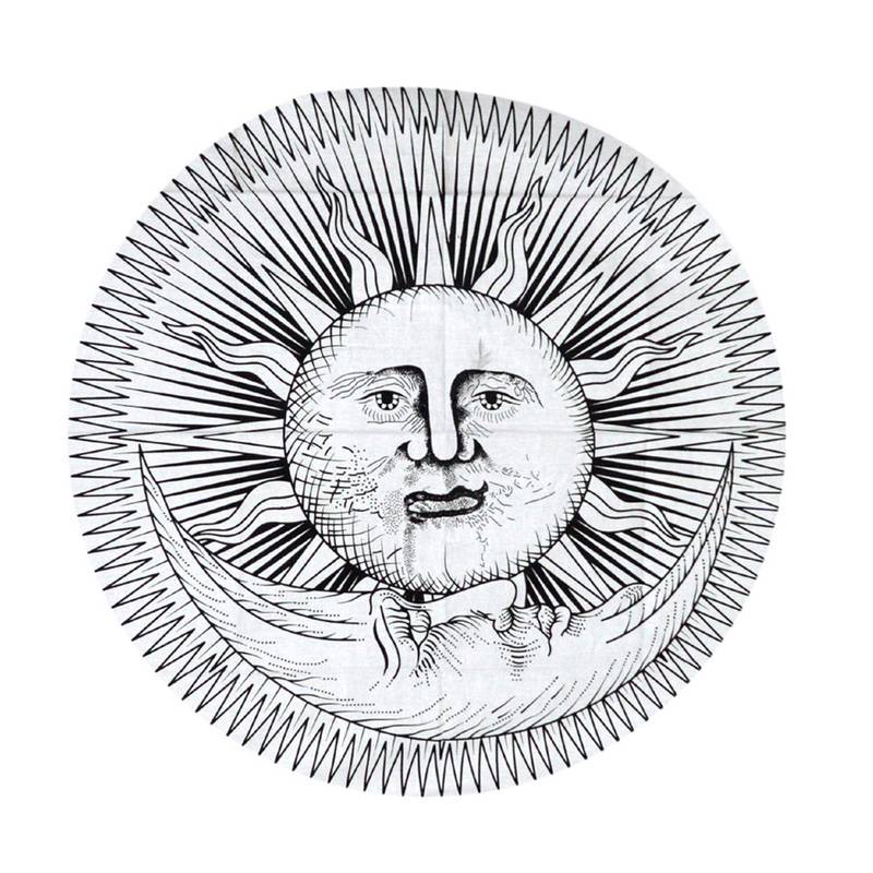 Roundie Beach Throw Tapestry Hippy Gypsy Sun and moon Mandala Table ...
