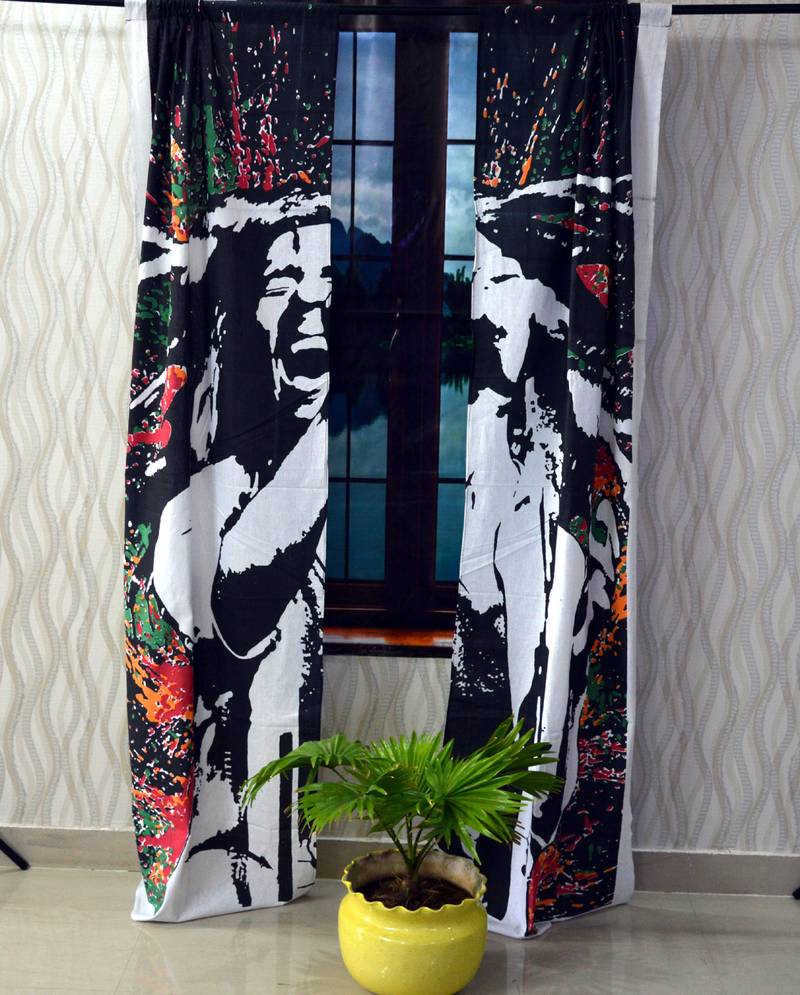 Multicolor color bob marley curtain hippie bohemian handmade include 2 ...