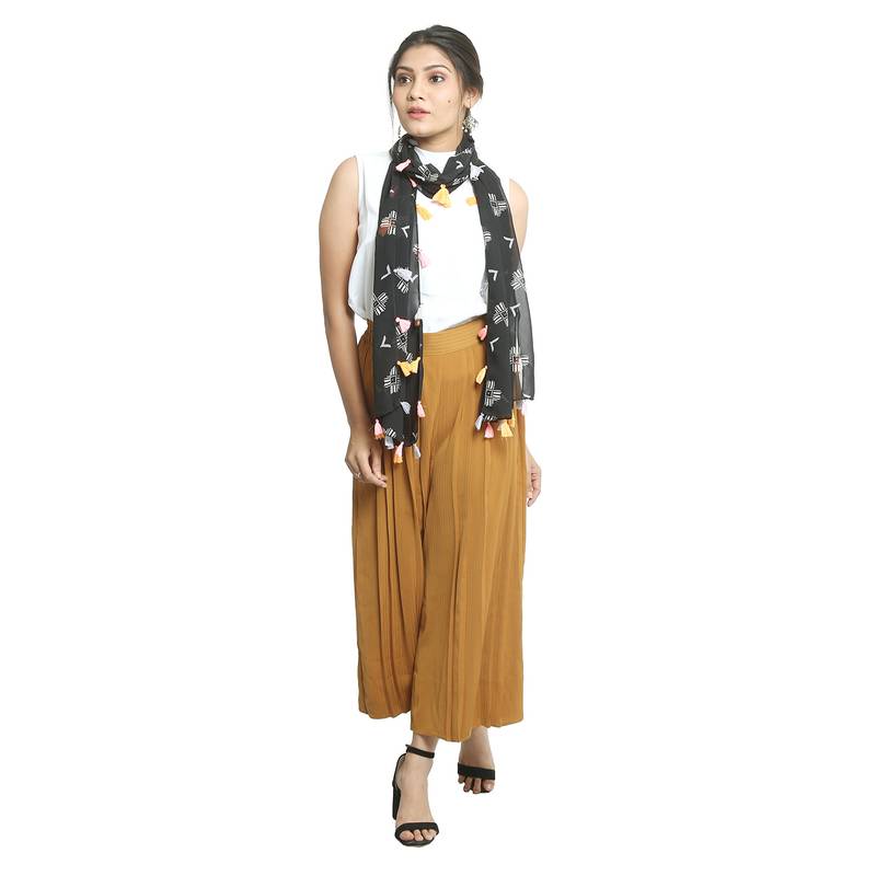 Multicolor self design georgette stole and dupattas - GRISHTI - 2830278