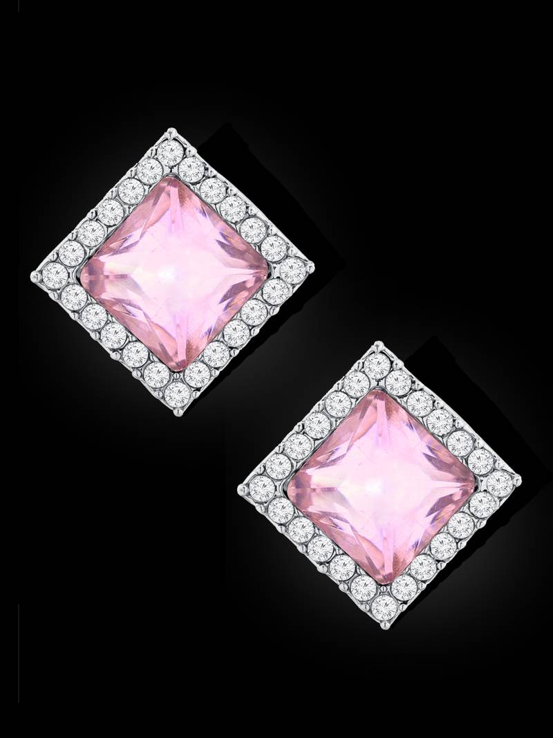 Pink crystal studs - the jewelbox - 2745678