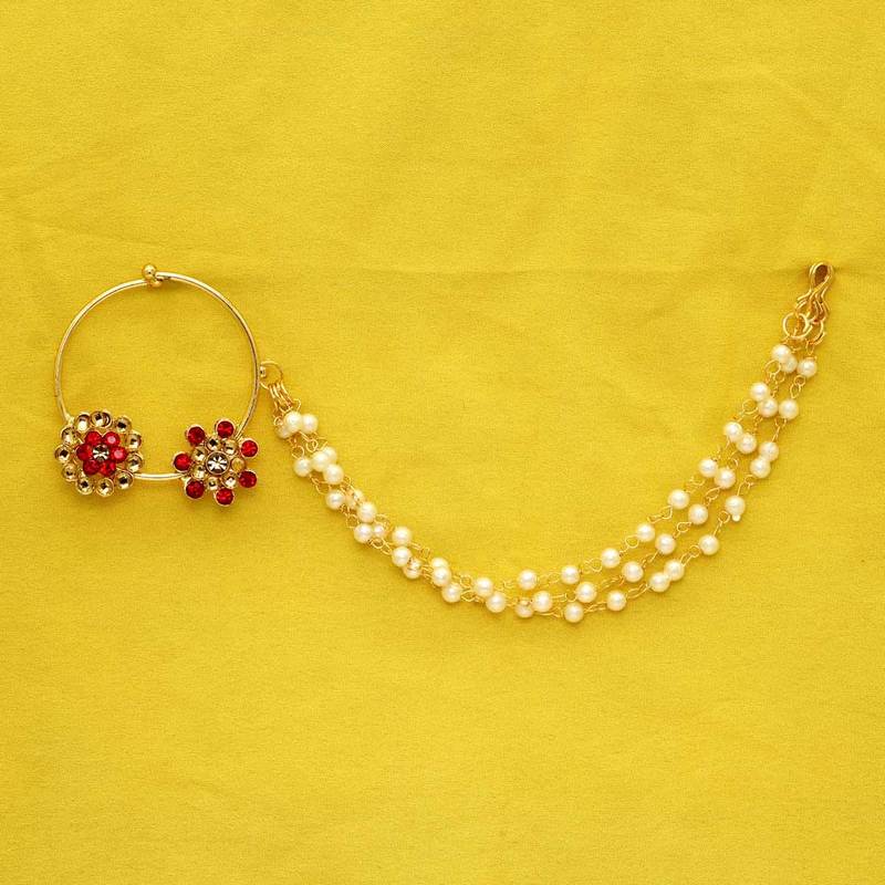 Red nose ring - Jaipur Mart - 2836257