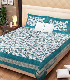 Rudra Jaipuri Prints 100% Cotton Comfort Double Bedsheets with 2 Pillow ...