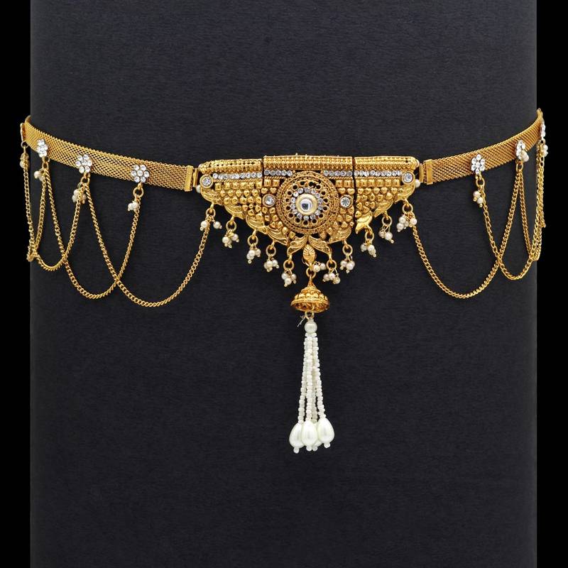 White bridal-kamarband - Jaipur Mart - 2841216