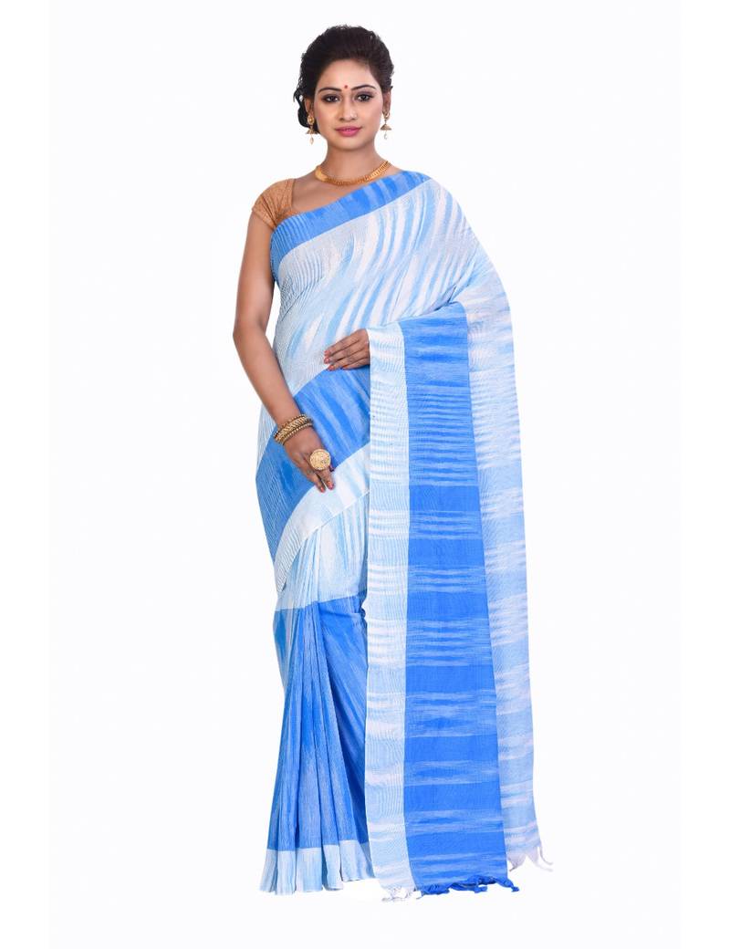 Multicolor printed cotton saree without blouse - Buymyethnic - 2848914