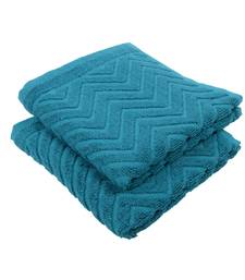 Chevy Solid Cotton Petrol Hand Towel 16 X 24 inch Pack of 2 GSM 450 ...