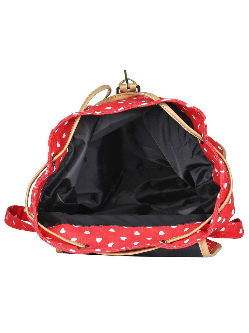 Lychee Bags Women's Red Canvas Lucy backpack - Lychee bags - 2865116