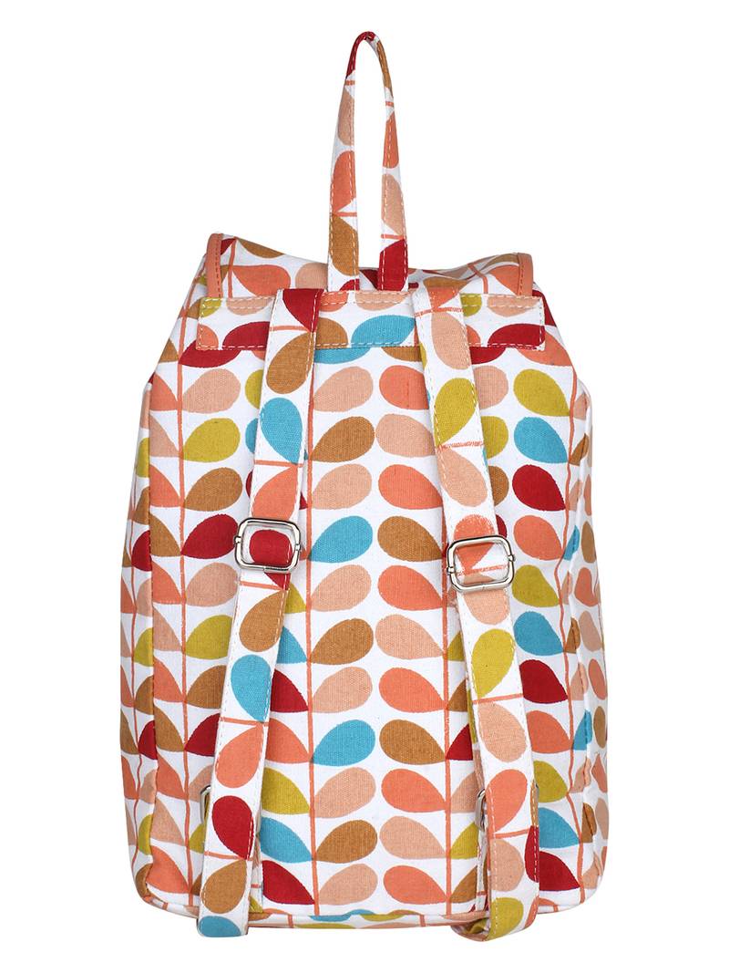 Lychee Bags Multi-Colored Canvas Sandy Backpack for Girls - Lychee bags ...