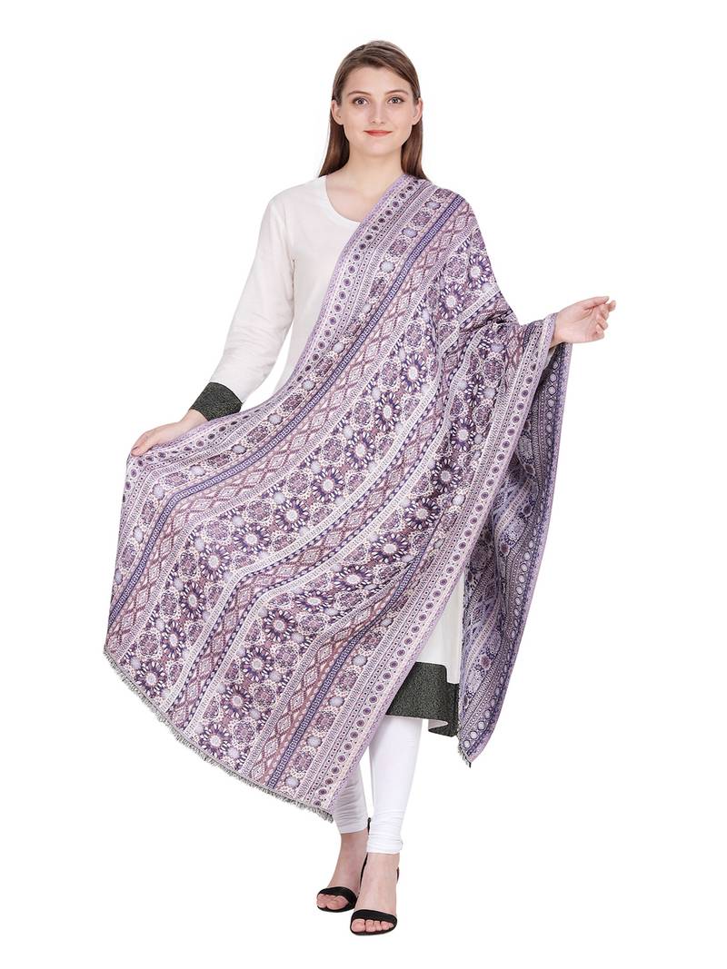 Blue & Multicolour Viscose Shawl (70x200 cm) - Anekaant - 2867977