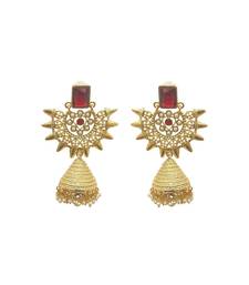 Scarlet Rivet Jhumka Earrings - August Line - 2883563
