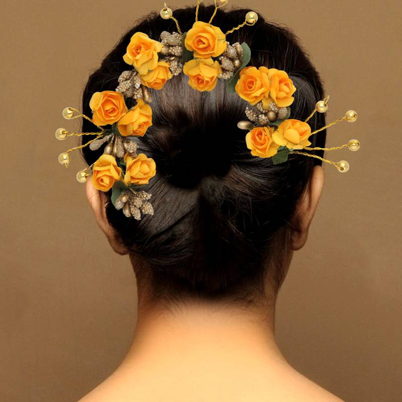 Yellow tiaras for women & girls - Jaipur Mart - 2897023