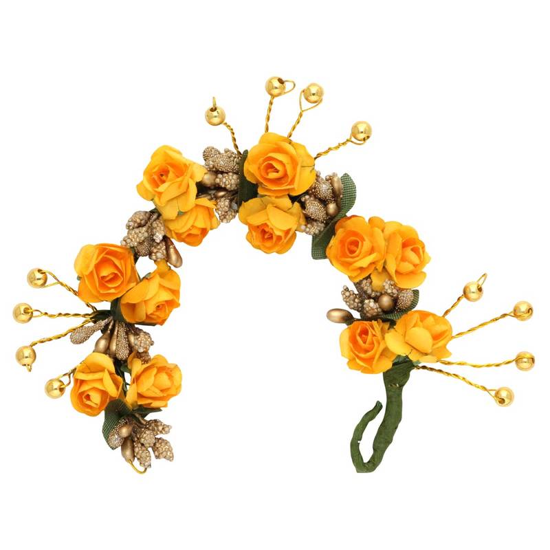 Yellow tiaras for women & girls - Jaipur Mart - 2897023