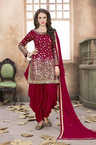 Red Salwar Suits - Buy Red Color Salwar Kameez Online for Wedding