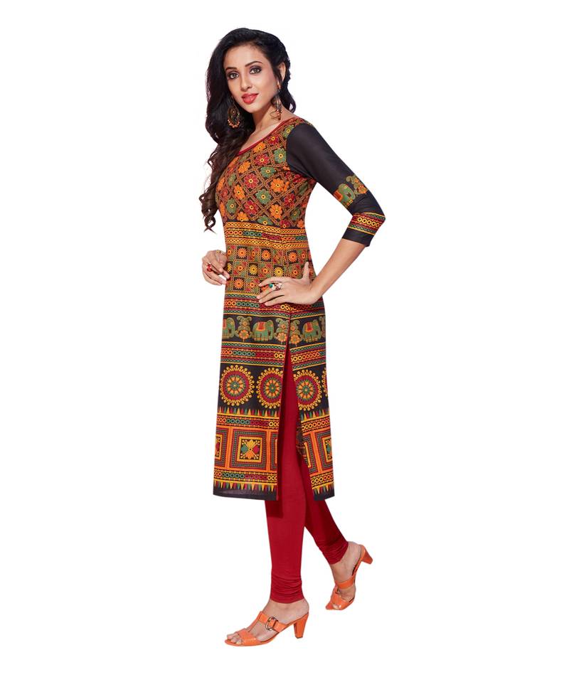 Multicolor printed cotton kurti - DARPAN TEXTILES - 2916389