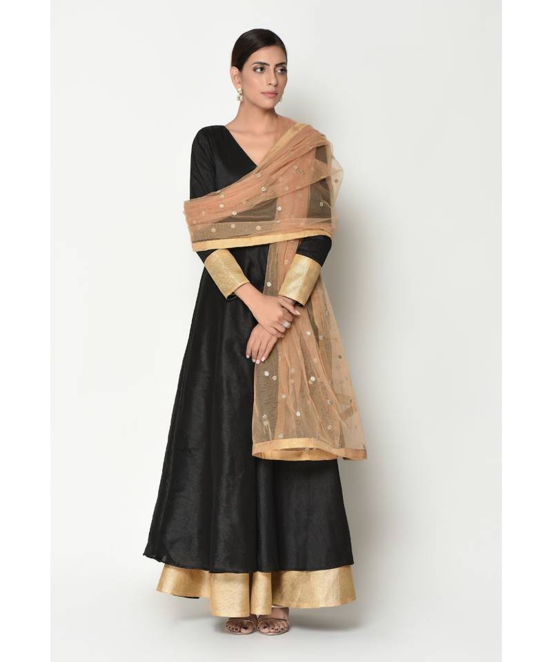 Black Peek-a-boo Border Dress-Suit - TRUEBROWNS LIFESTYLE PVT. LTD ...