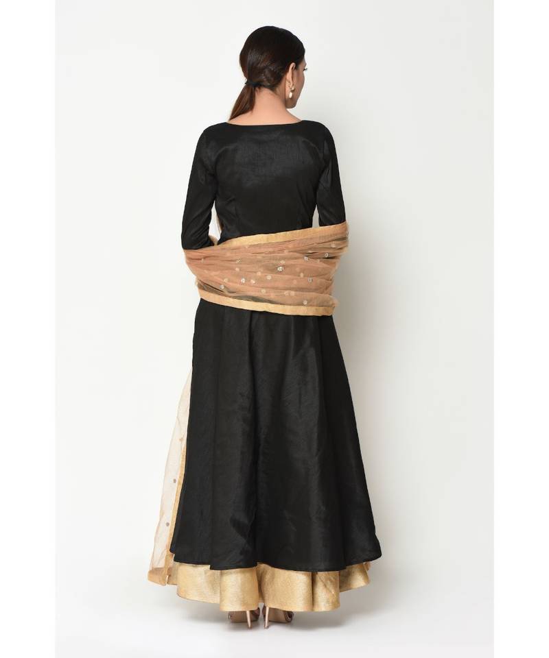 Black Peek-a-boo Border Dress-Suit - TRUEBROWNS LIFESTYLE PVT. LTD ...