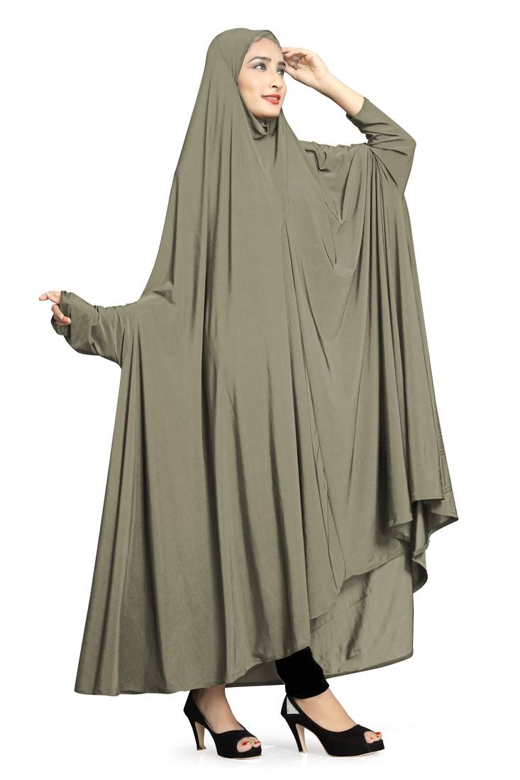 Silver Plain Lycra Burka - JSDC - 2921751