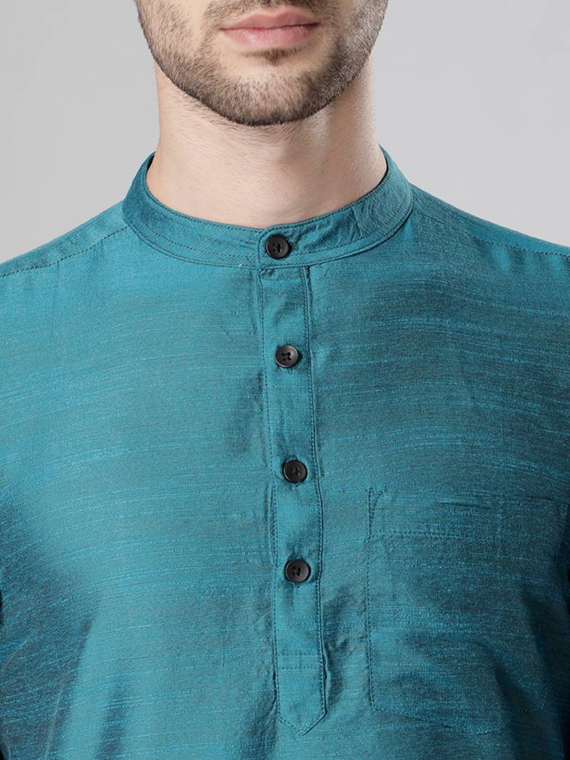 Svanik Teal Blue kurta - Svanik - 2930533