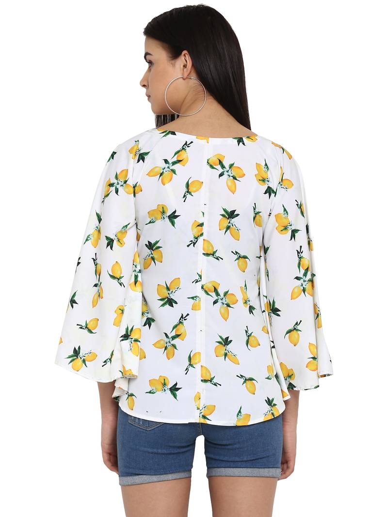 White printed crepe party-tops - Rosah - 2933720